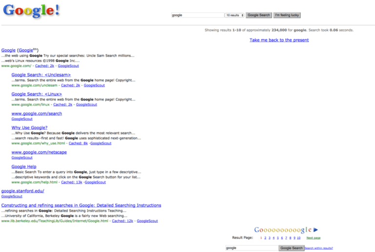 Evolution of the Google SERP (Search Engine Results Page) | Nozzle