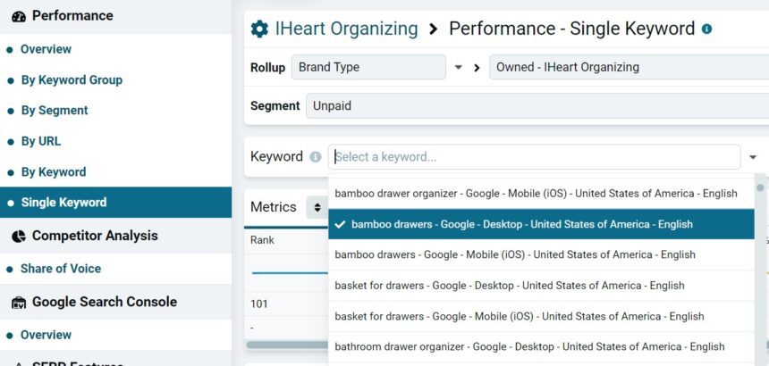 SEO Keyword Ranking Report - The Functionality of Side-by-Side Google ...